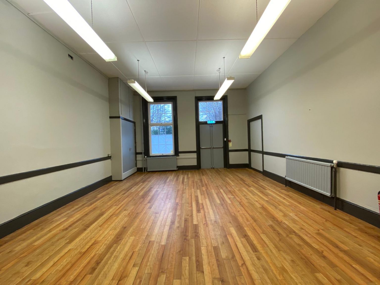 Social hall gets chic update with silver and grey emulsion - Community ...
