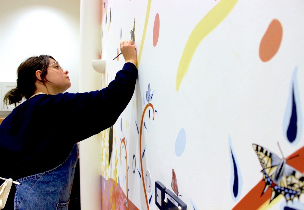 Care home mural brought to life with second hand paint - Community RePaint