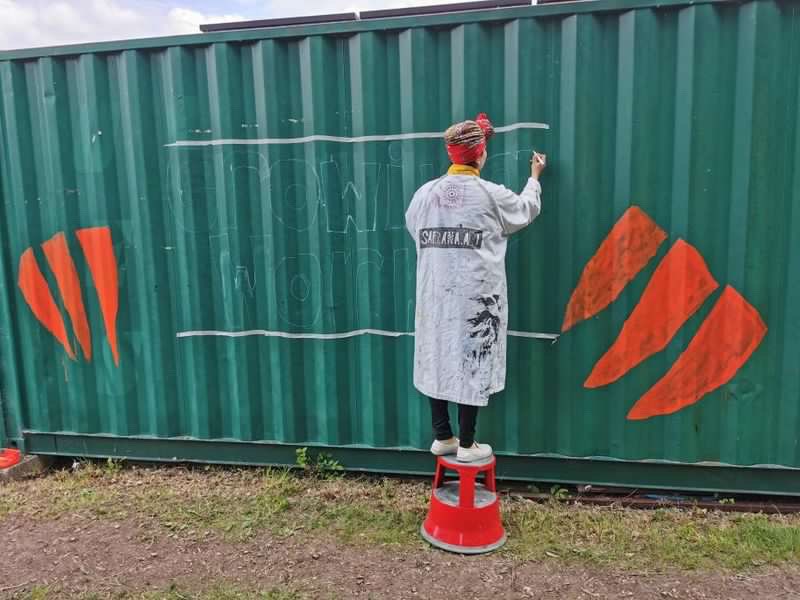 Community RePaint Bradford supply paint for new allotment mural in ...